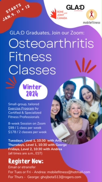 Osteoarthritis Fitness Classes – GLA:D Canada